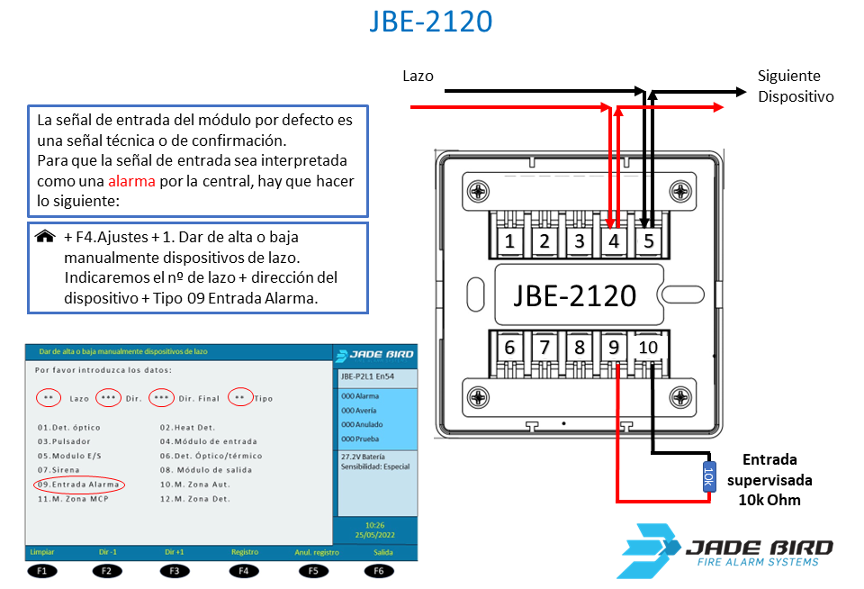 Esquemas conexion | Jade Bird Europe Fire Alarm Systems